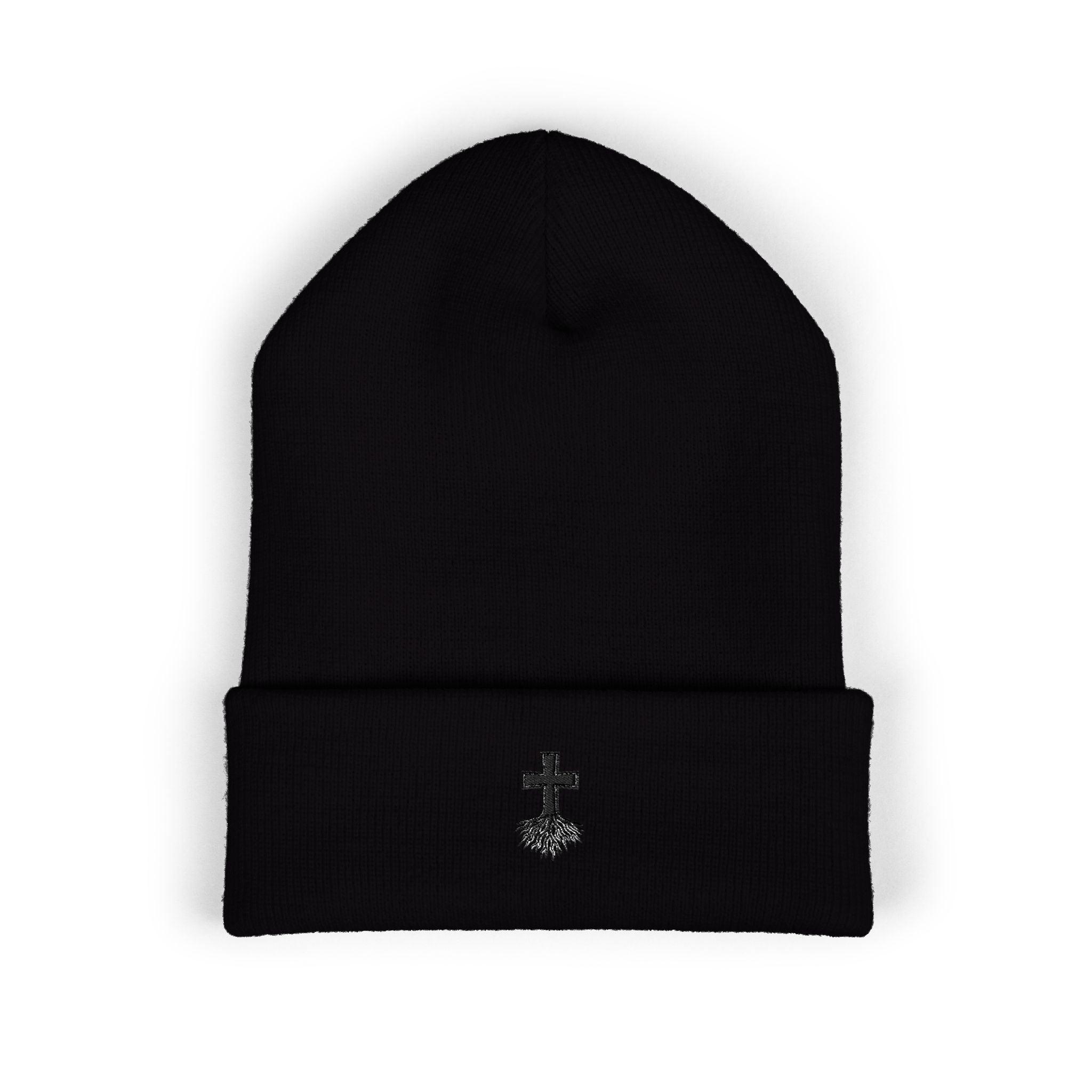 Iron Cross Beanie (Black) – The Iron Garden Co.
